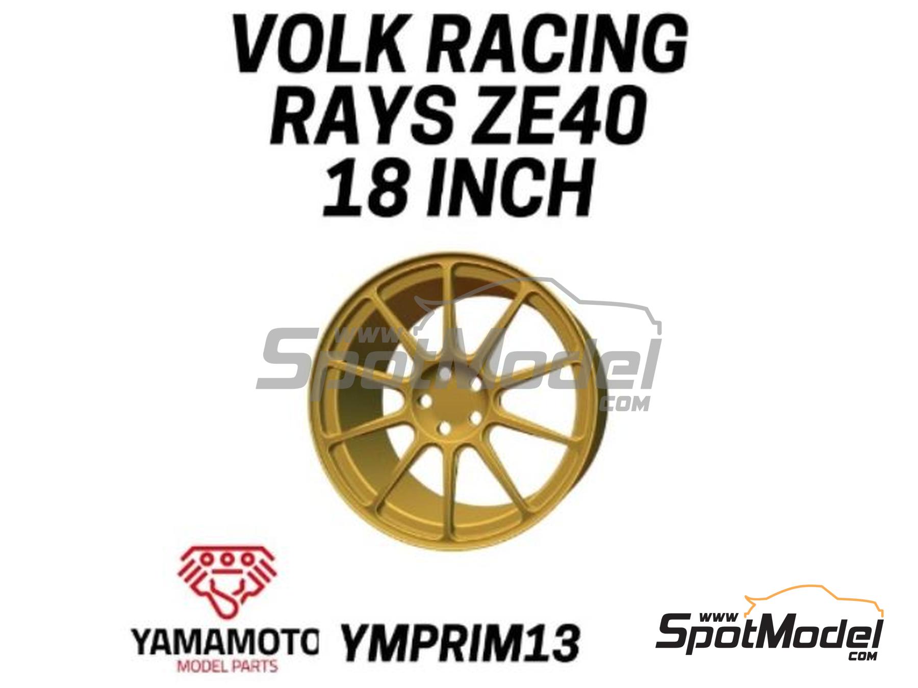 Yamamoto Model Parts YMPRIM13: Rims 1/24 scale - Volk Racing Rays ZE40 18 inches - 4 units (ref ...